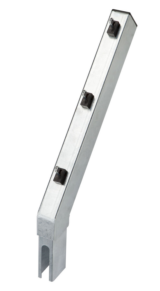 Übersteigschutz Stacheldrahtabweiser für 60 x 40 mm Pfosten feuerverz ...
